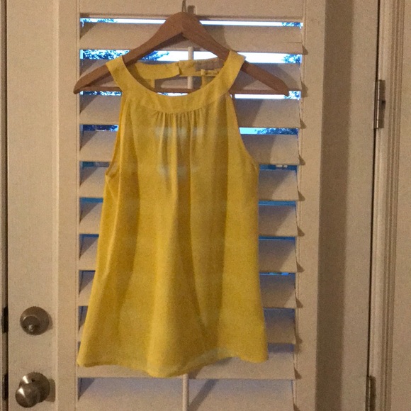 Bandolino | Tops | Yellow Silk Tank | Poshmark